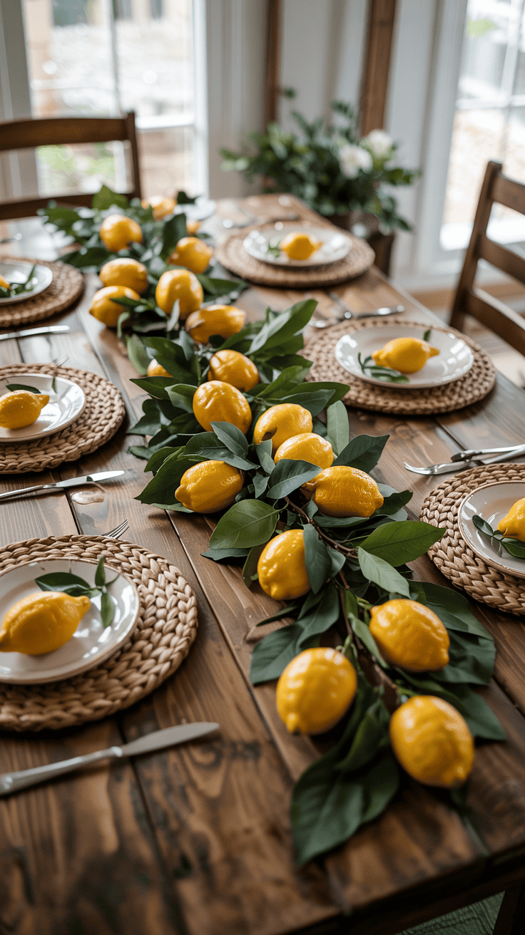 Designing Lemon-Themed Table Setting Ideas for Spring Brunch ...