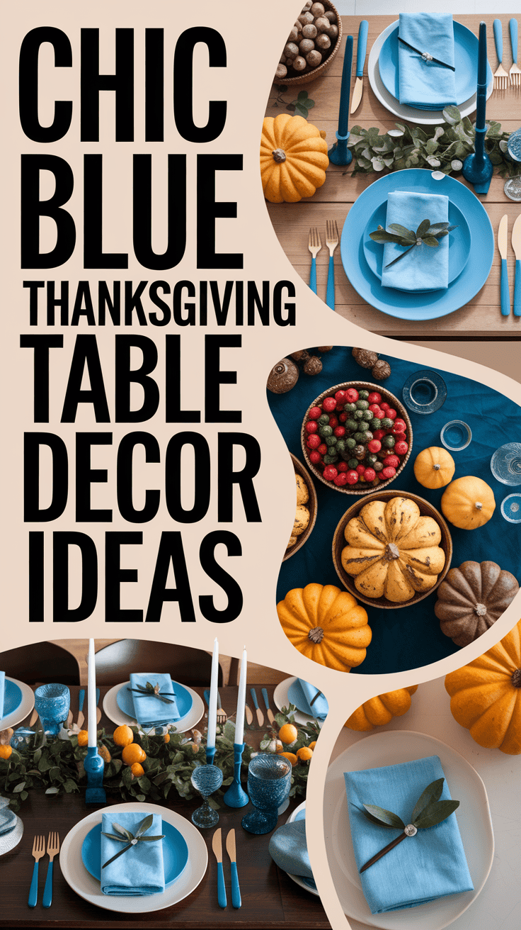 Blue Thanksgiving Table Decor for a Cool Seasonal Look ...
