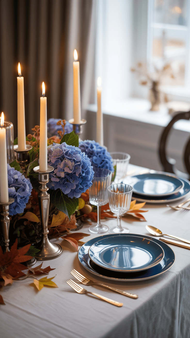 Blue Thanksgiving Table Decor for a Cool Seasonal Look ...