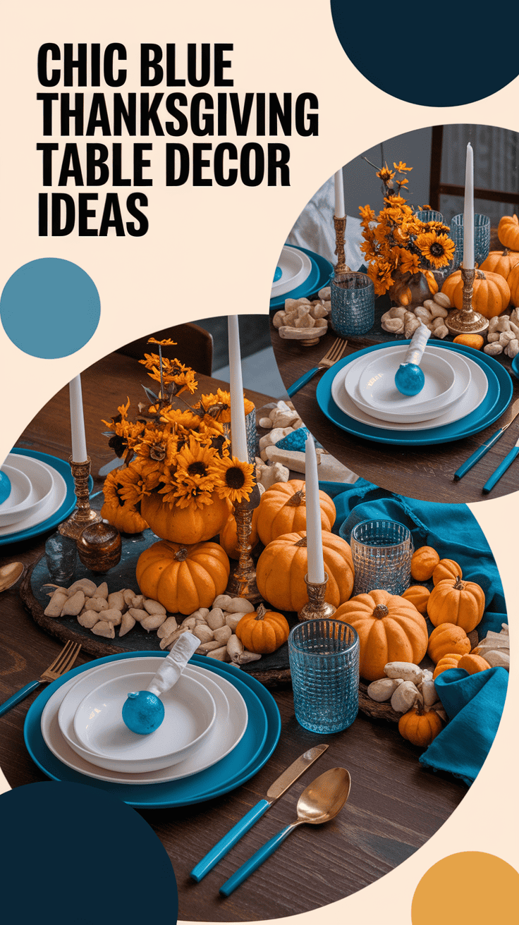 Blue Thanksgiving Table Decor for a Cool Seasonal Look ...
