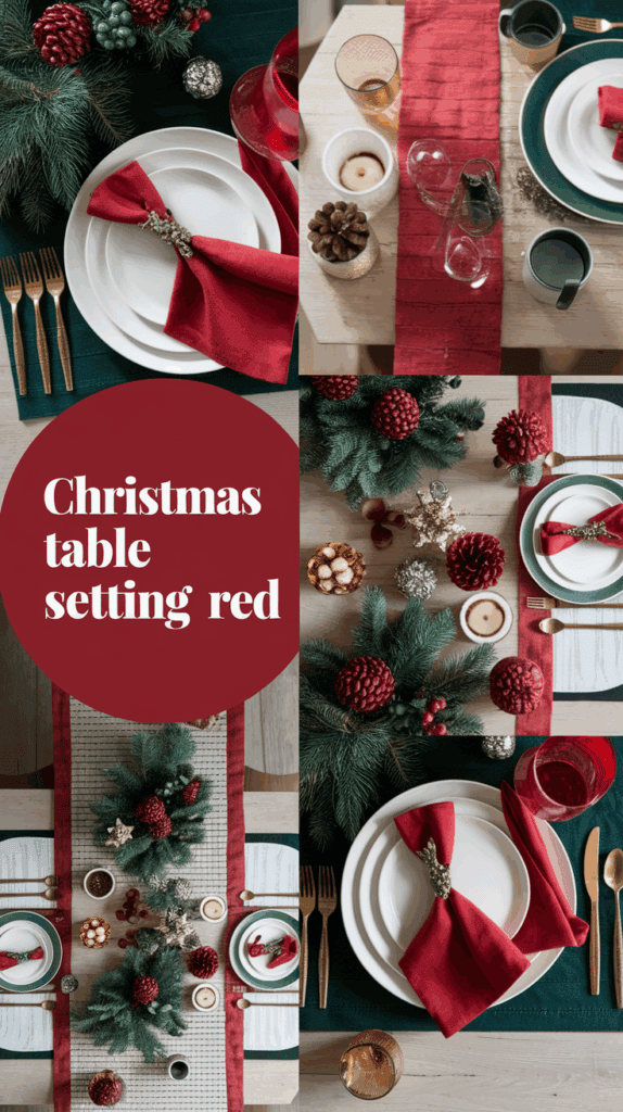 Red and White Christmas Table Setting That’s Fresh and Classic ...