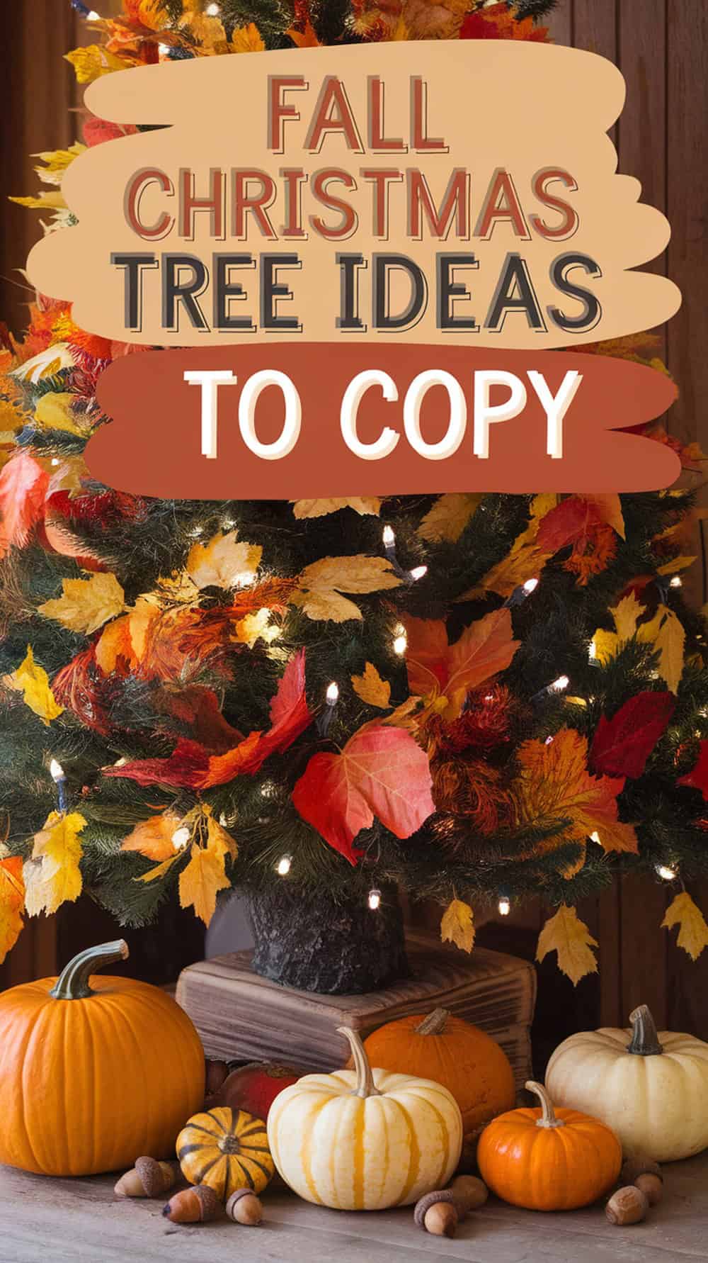 Decorated Fall Christmas Trees That Blend Two Seasons ...